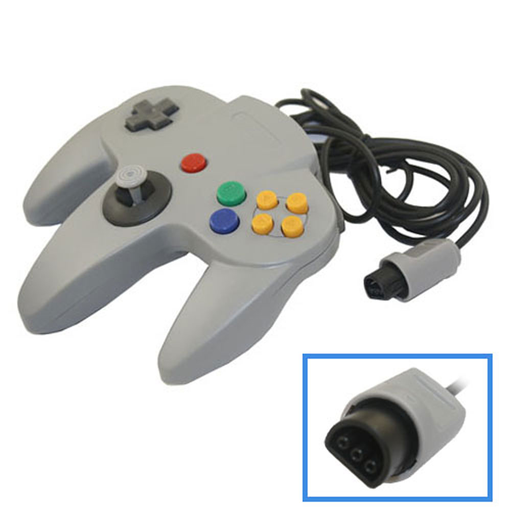 New Long Handle Controller Game System for Nintendo 64 N64 JoyPad Gray